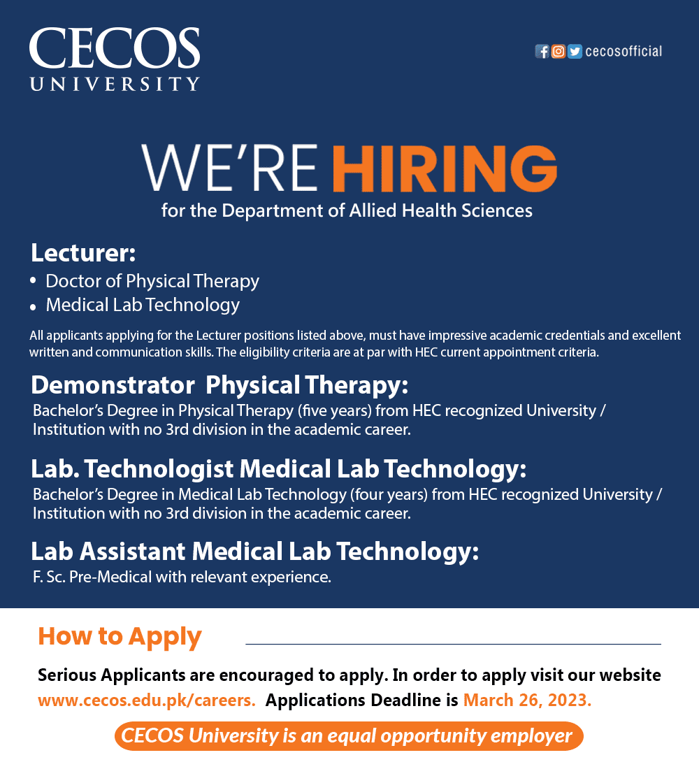 Careers – CECOS University