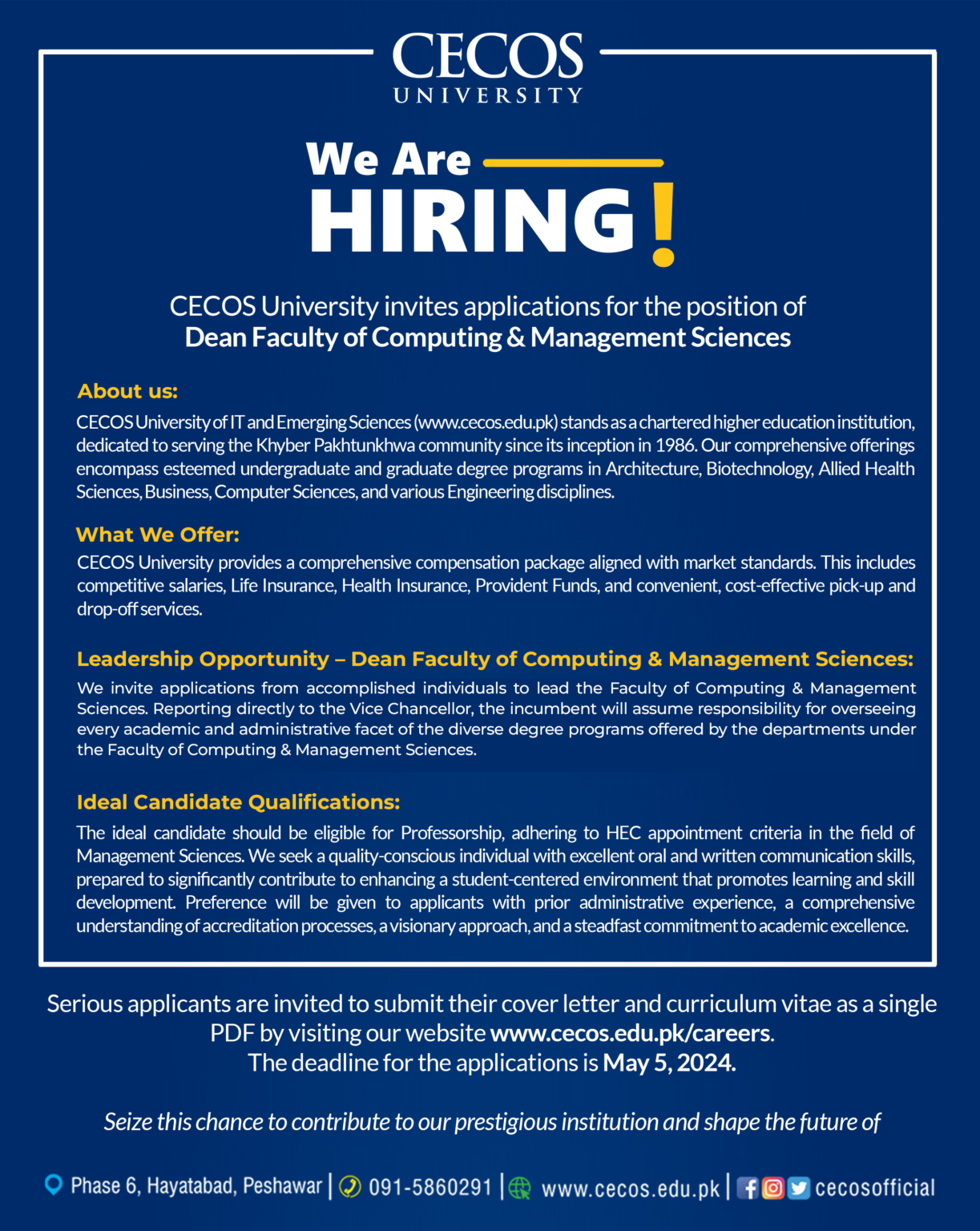 Careers – CECOS University